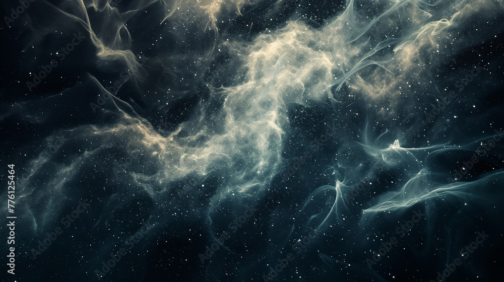 An abstract representation of interstellar clouds and cosmic dust with ...