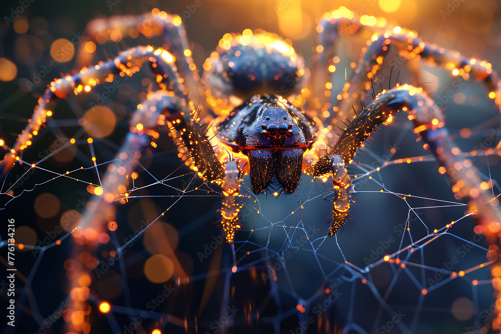 Elegant wireframe-based visualization against a radiant translucent ...