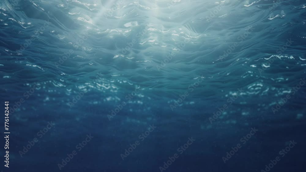 Water surface and sunlight underwater looping animation background ...