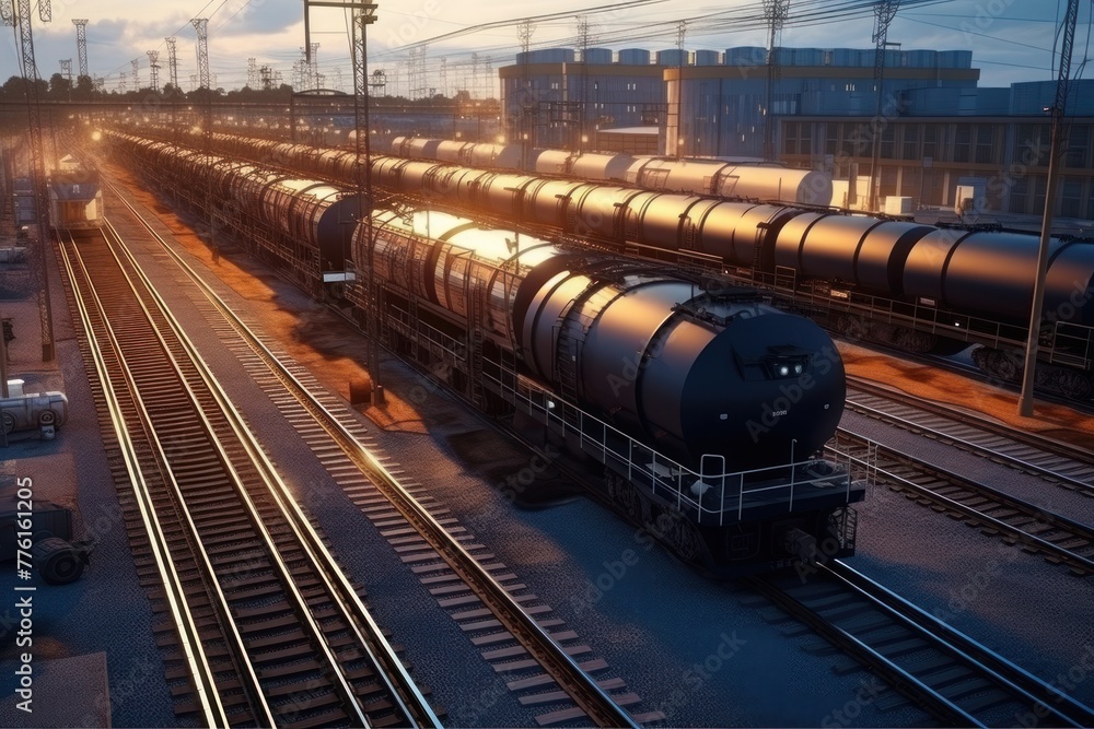 Train with oil tank as one of the major transportations to delivery oil ...