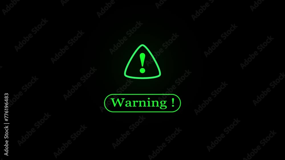 Warning Exclamation Mark Flashing. Motion Graphics. Transparent ...