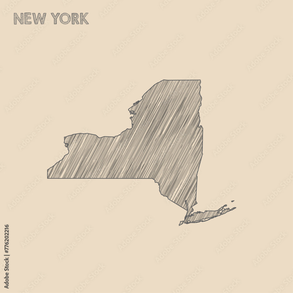 New York map hand drawn Sketch background vector, Japan freehand Sketch ...