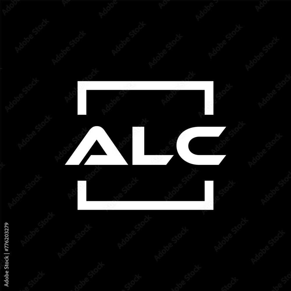 Initial letter ALC logo design. ALC logo design inside square. Stock ...