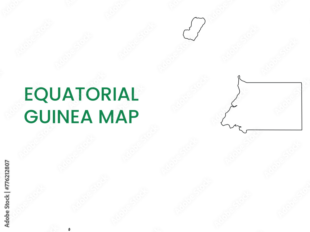 High Detailed Map Of Equatorial Guinea Outline Map Of Equatorial