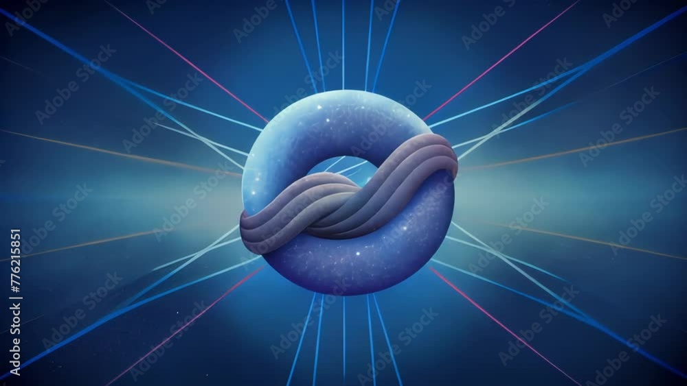 Vidéo Stock Suspended threads stretched taut and shimmering with ...