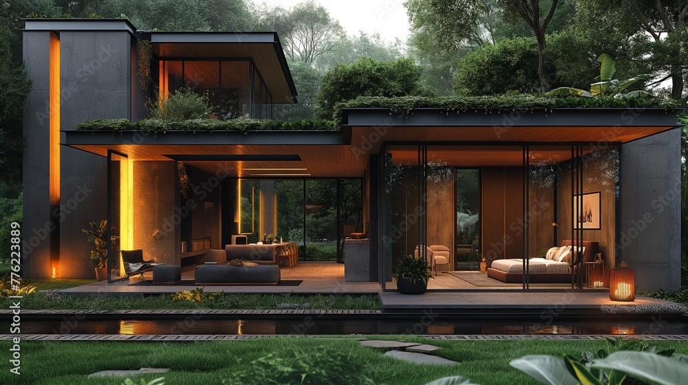 House render. Beautiful Home Exterior design of residential fronts that ...