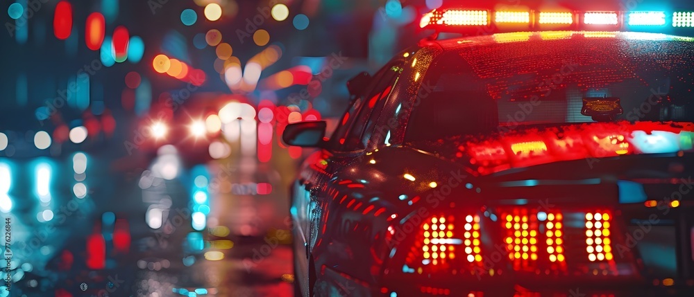 Police Car Siren Lights in Close-up View. Concept Emergency Vehicles ...