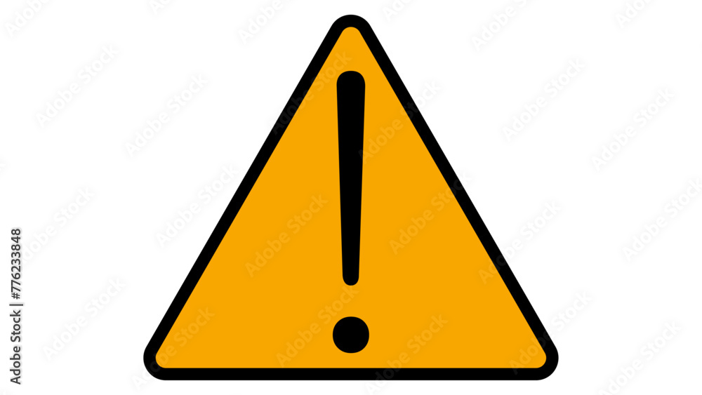 Yellow warning sign Caution Warning Sign Sticker: Attention and Caution ...