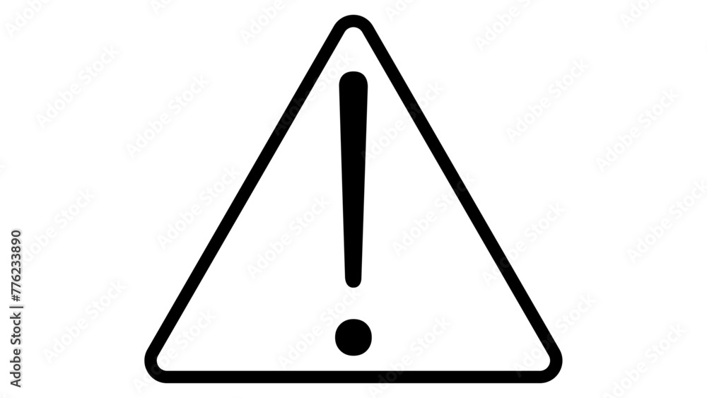 Black and white warning sign, Caution Warning Sign Sticker: Attention ...