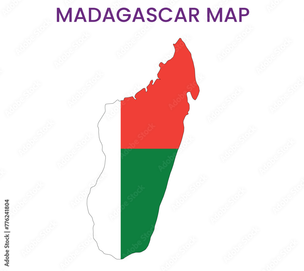 High detailed map of Madagascar. Outline map of Madagascar. Africa ...