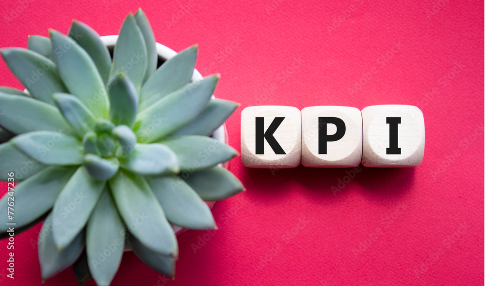 Kpi Key Performance Indicator Wooden Cubes With Word Kpi Beautiful