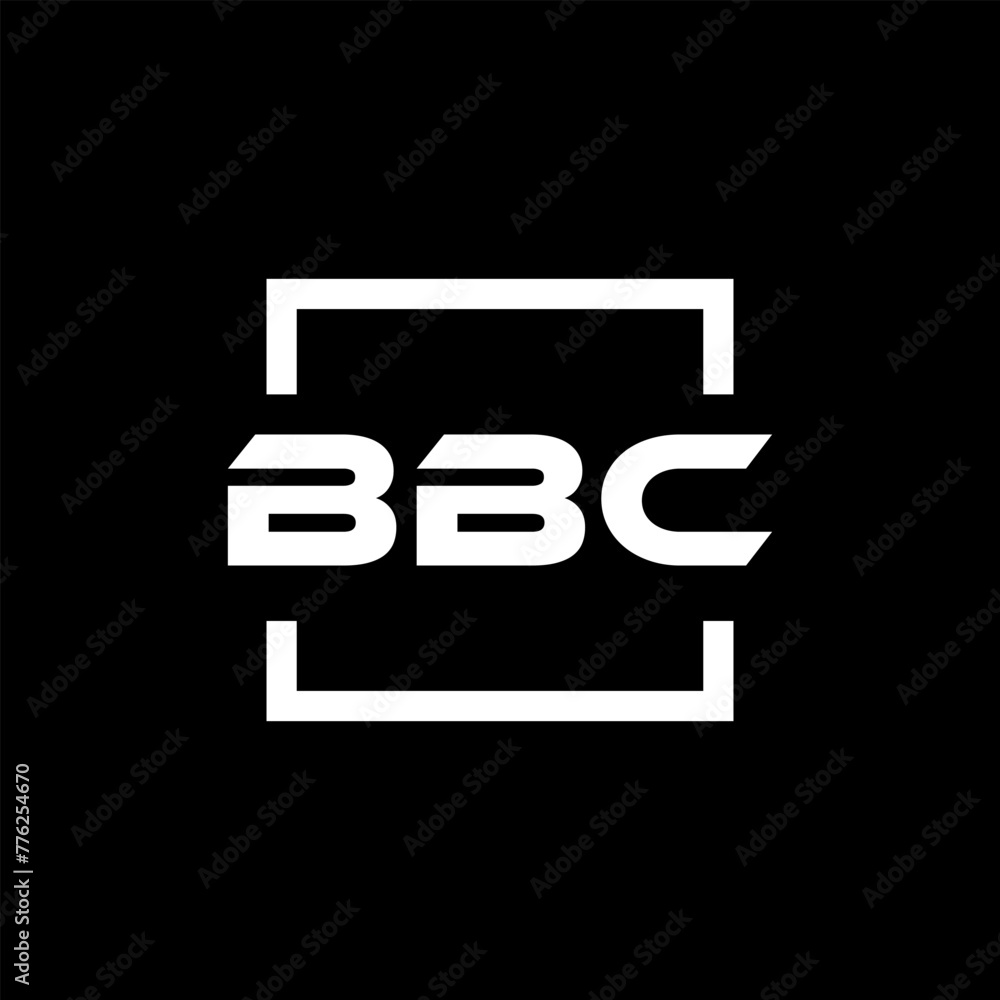 Initial letter BBC logo design. BBC logo design inside square. Stock ...