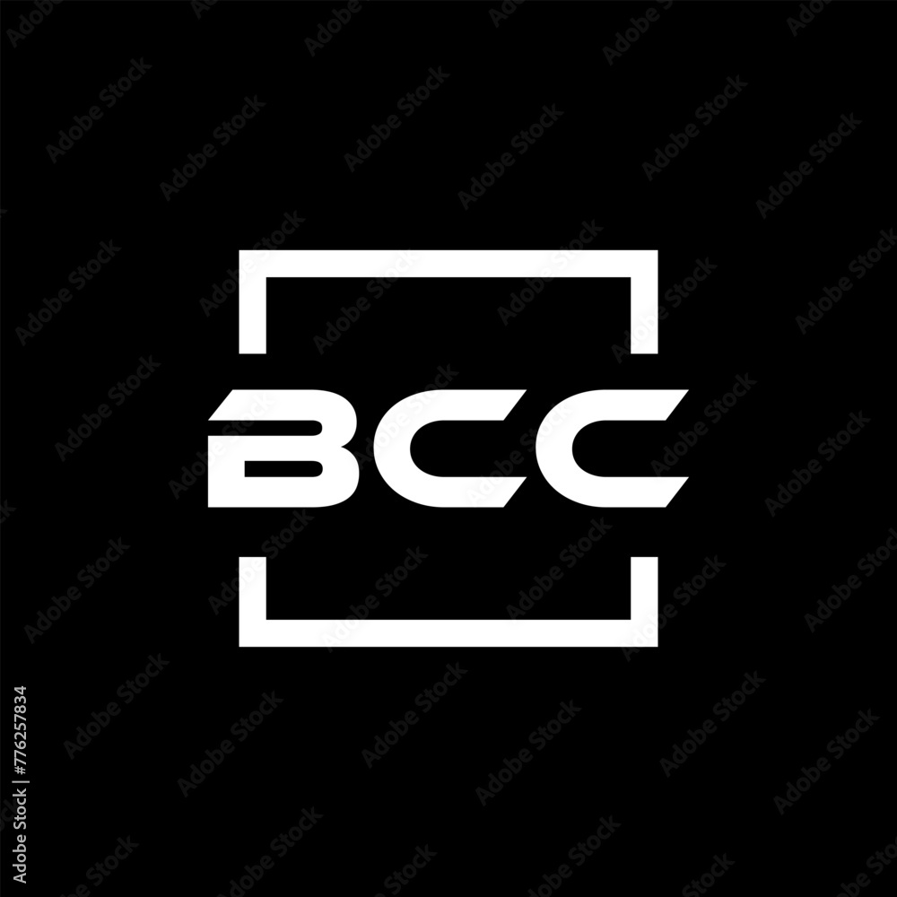 Initial letter BCC logo design. BCC logo design inside square. Stock ...