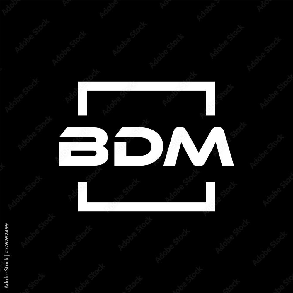 Initial letter BDM logo design. BDM logo design inside square. Stock ...