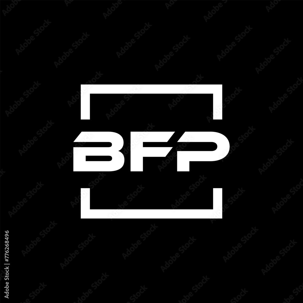 Initial letter BFP logo design. BFP logo design inside square. Stock ...