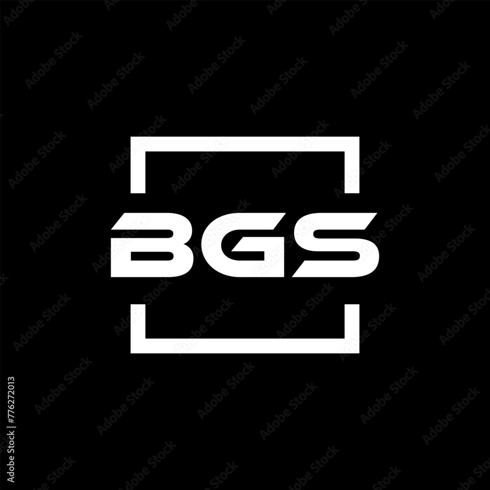 Initial letter BGS logo design. BGS logo design inside square. Stock ...
