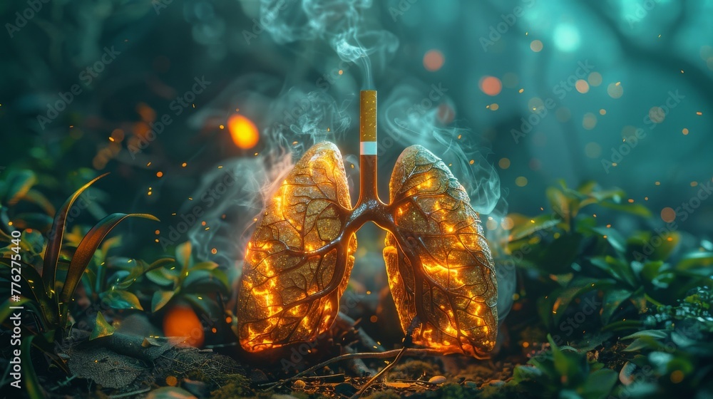 Artistic representation of quitting smoking as the heros journey, with ...