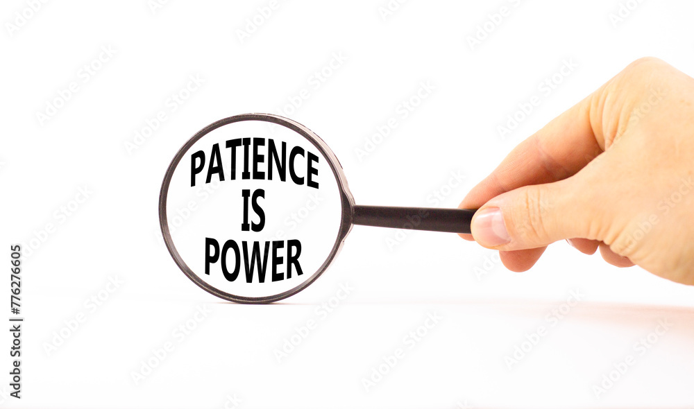 Patience is power symbol. Concept words Patience is power in beautiful ...