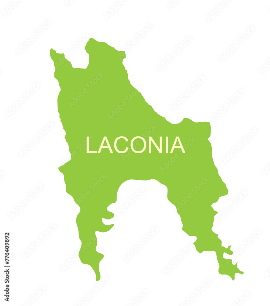 Laconia map vector silhouette illustration isolated on white background ...