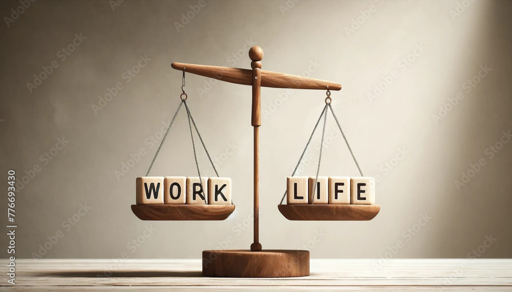 Scales of Work-Life Balance in Wooden Simplicity, Wooden scales ...