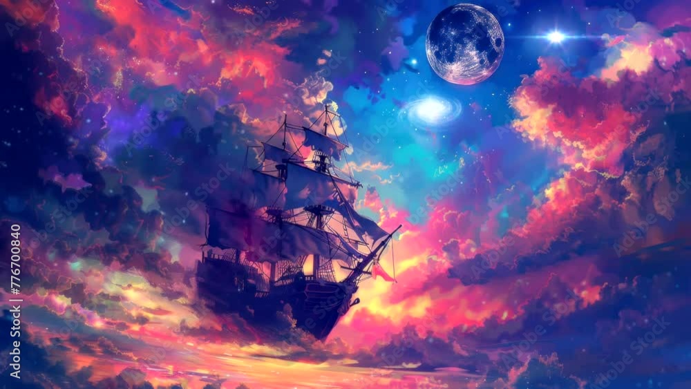 Celestial Pirates: Swashbuckling Adventures with Ships in the Night Sky ...