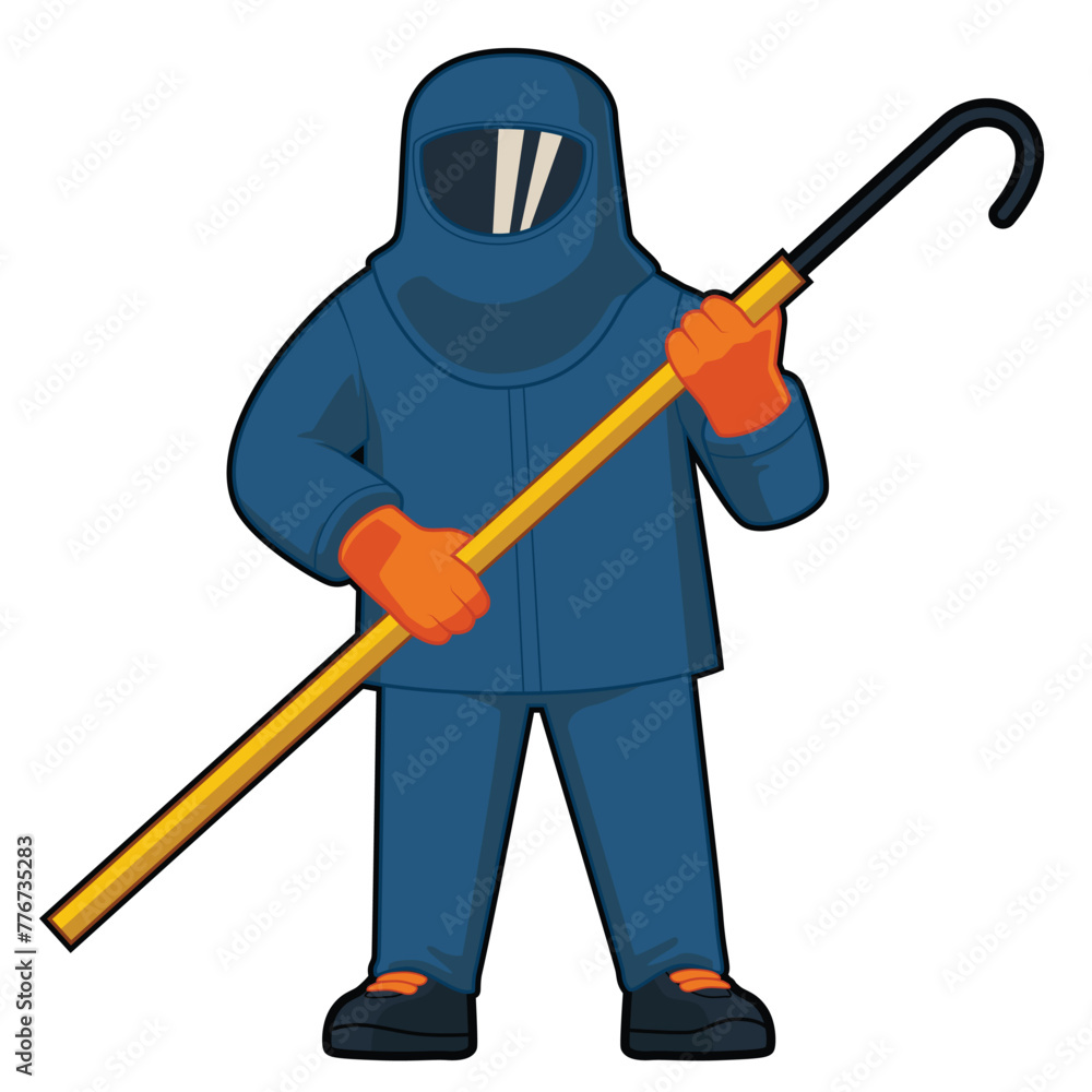 Arc Flash Suit Cartoon Character Stock Vector | Adobe Stock