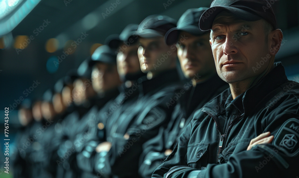 potrait Security group with team security background. Security focus in ...