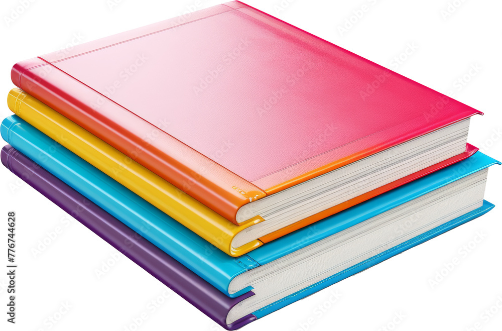 colorful textbook isolated on white or transparent background ...