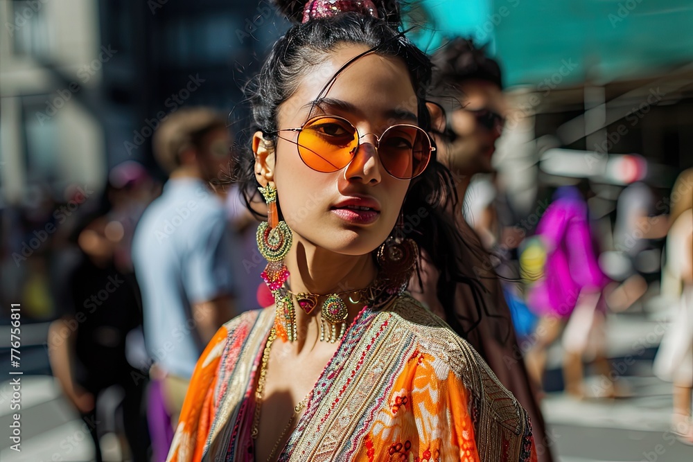 Street style image showcasing the fusion of cultural influences in ...