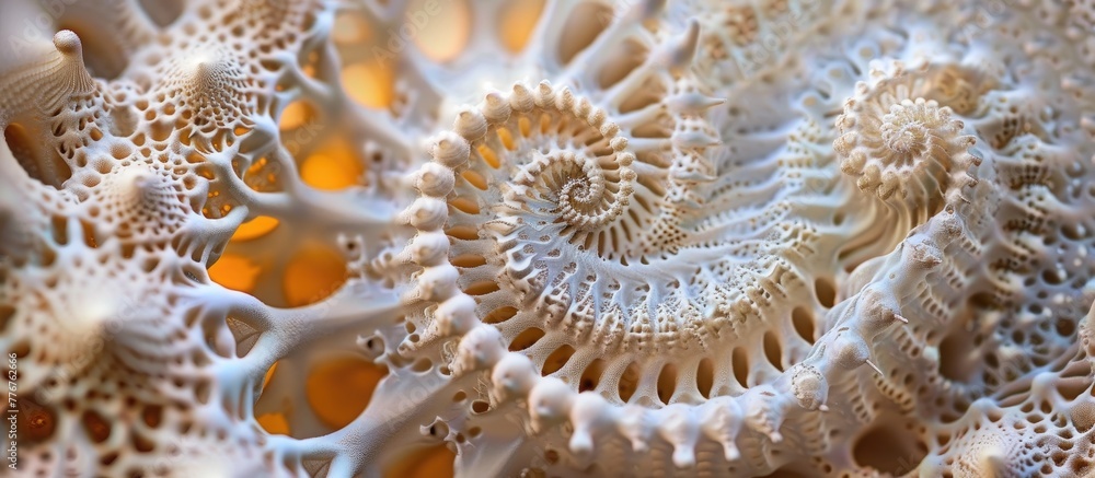 Microscopic The Intricate Structure of a Foraminifera Shell and Its ...