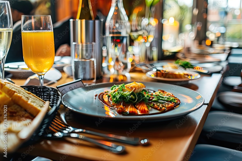Restaurant background with delicious food with Designing an interactive ...