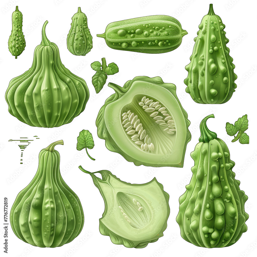 Vibrant Chayote Squash Clipart Design for Print - 3D Realistic ...
