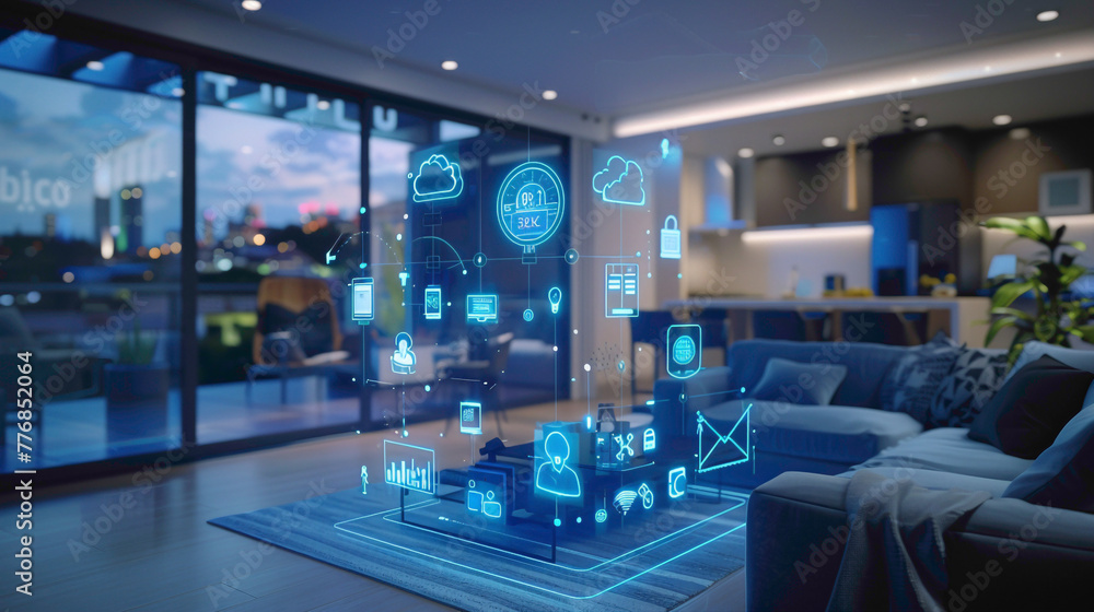 Future concept of residential homes and buildings 2050. Future concept ...