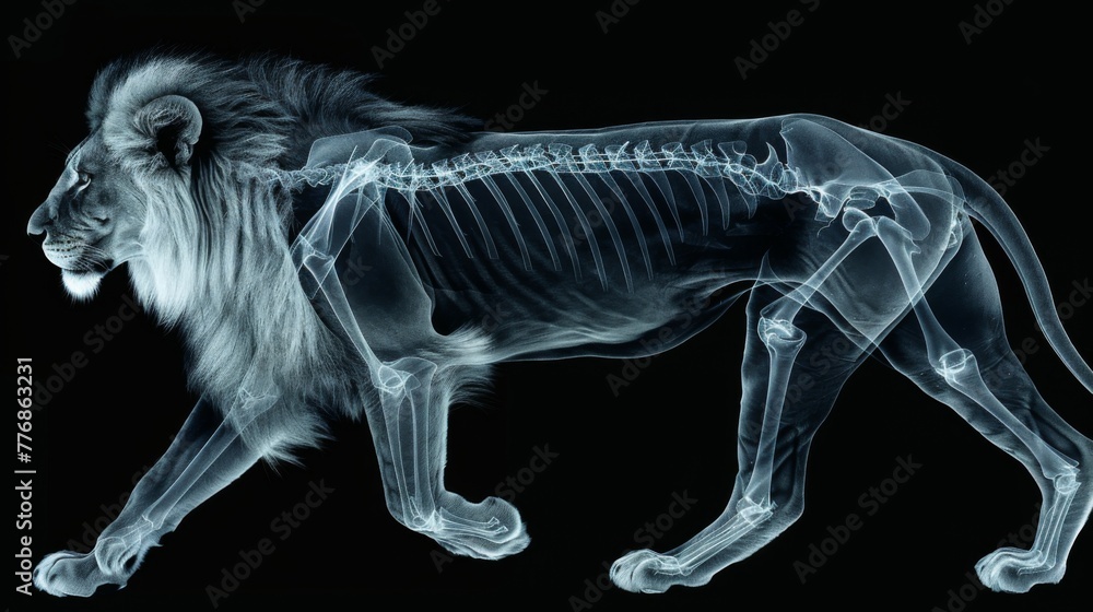 This X-ray image reveals the detailed skeletal structure of a young ...
