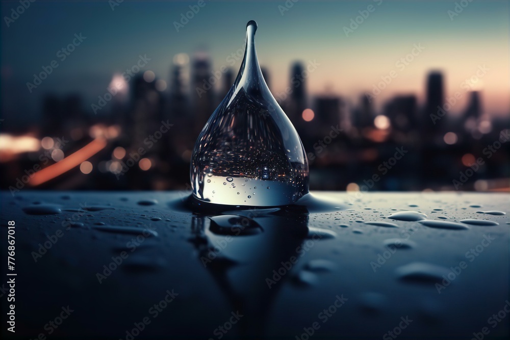 drop, water, city, background, urban, skyline, building, architecture ...