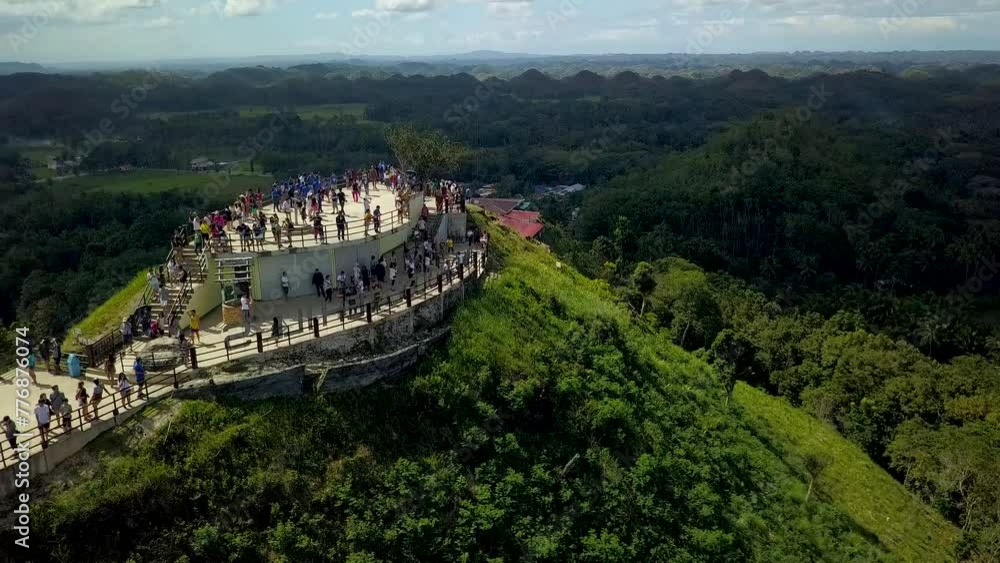 Carmen, Bohol, Philippines - Tourists admire the view from the ...