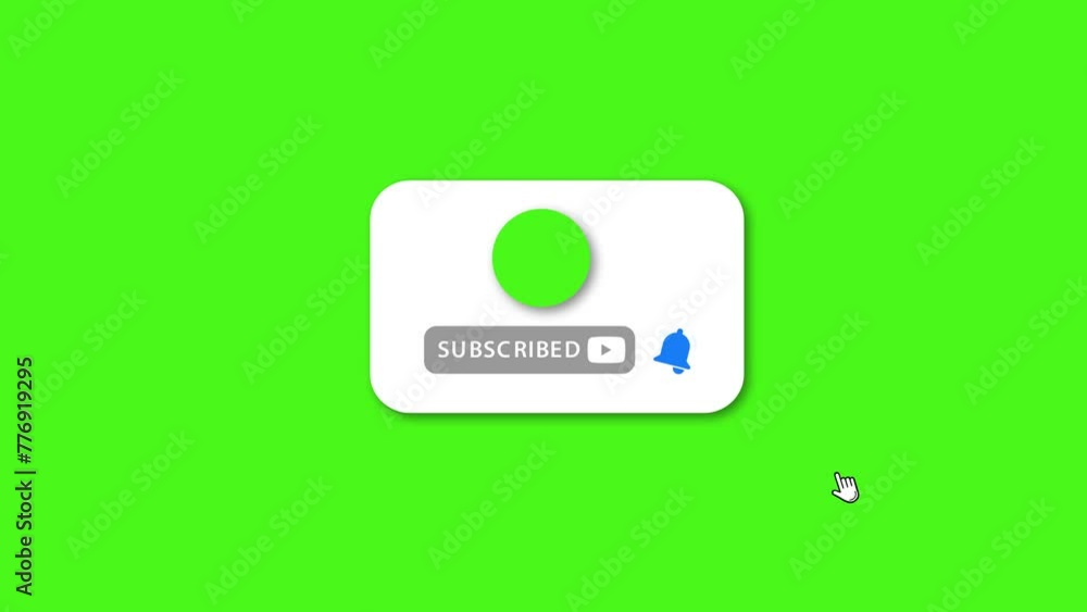 YouTube Subscribe animation. Green Screen Animation Subscribe ...