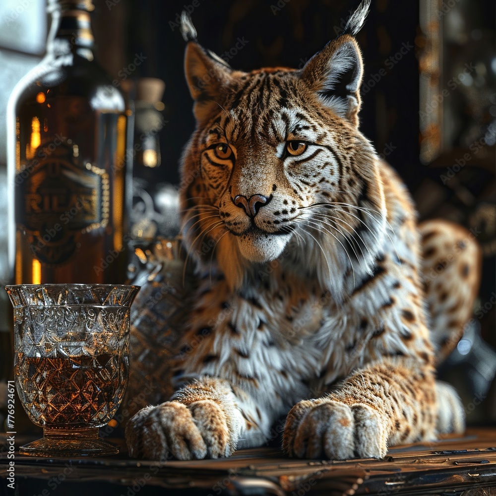 pack, Moroccan Whiskey, Matriarch,Lynx,Behemoth , hyper realistic Stock ...