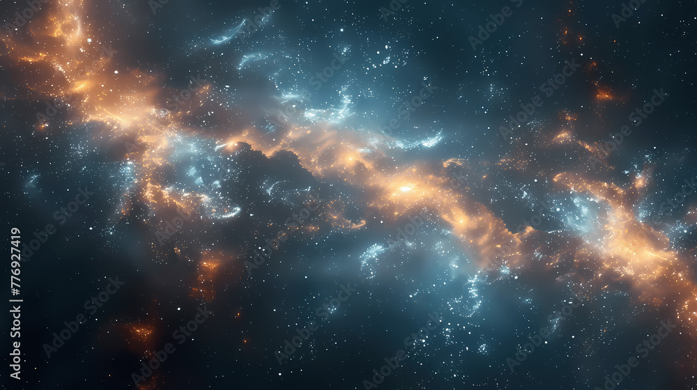 Space background; Universe with stars and cosmic dust, Sky full of ...