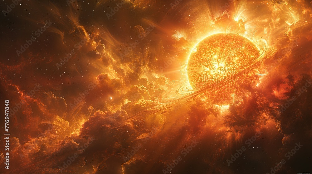 the vivid and wild aspects of the sun with morphogenetic patterns is ...