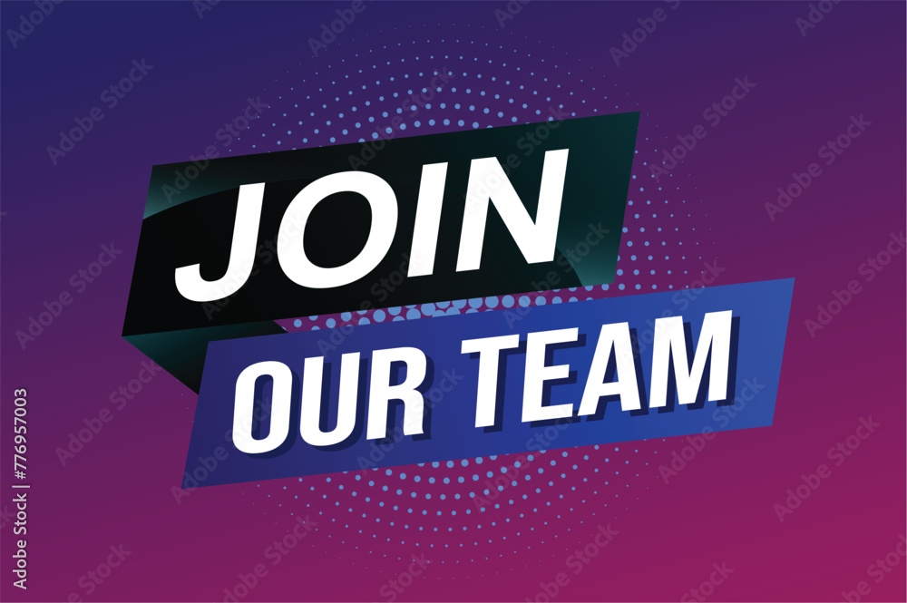 join our team word concept vector illustration with modern futuristic ...