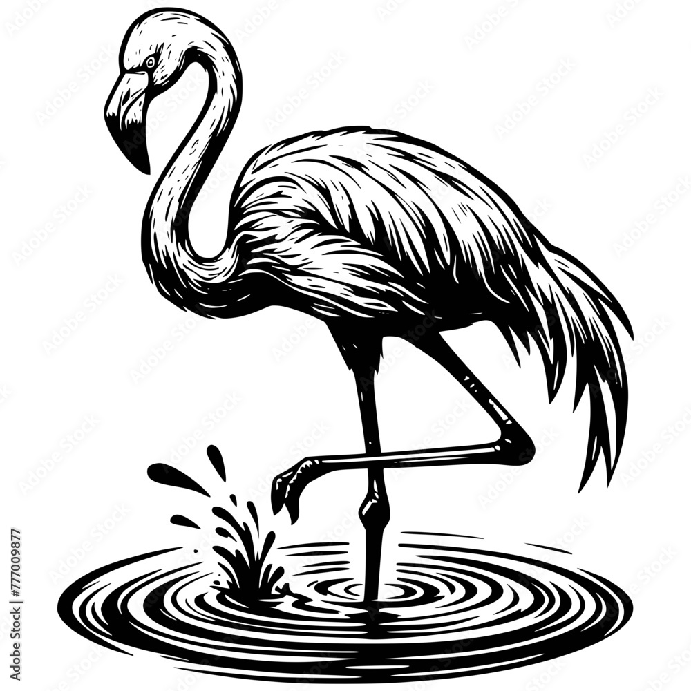 Flamingo Scene , Flamingo lake Svg, Flamingo Scene svg, Flamingo Svg ...
