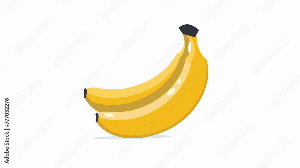 Simple banana logo vector illustration with number sui Stock Vector ...