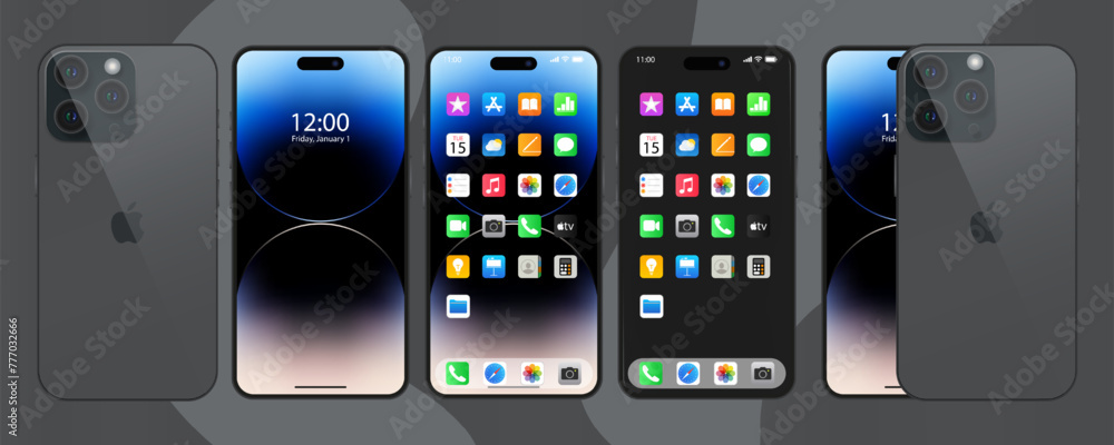 Iphone 15 pro, black, Apple mockup. Apple interface, Apple apps, Apple ...