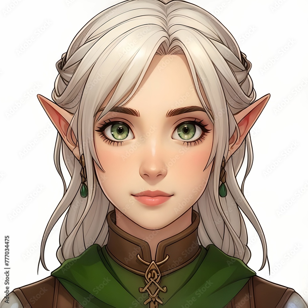 Medieval NPC Portraits, 2D Anime Style Icons for RPG Stock Illustration ...