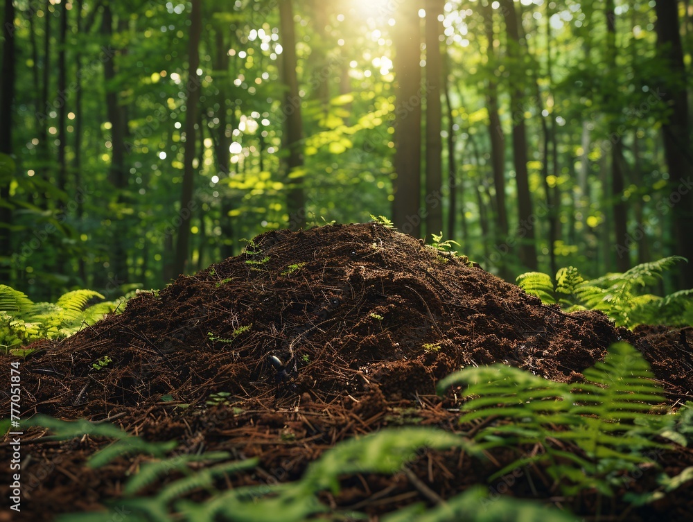 Nature's Recycling A Composting Ecosystem in the Woods Generative AI ...