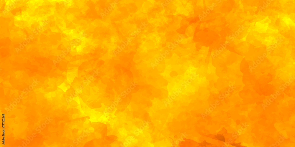 Abstract yellow fire flame watercolor background texture .splash ...
