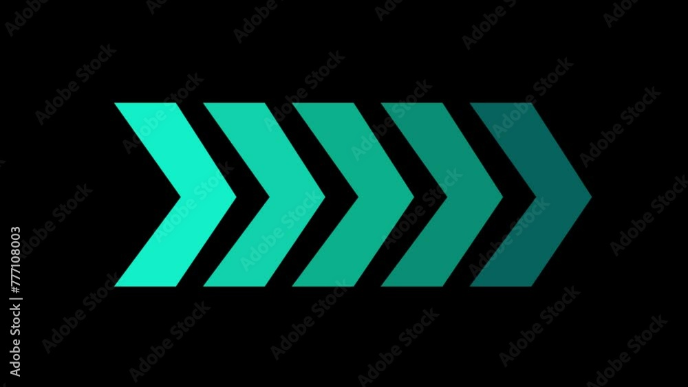Right-directional arrow loop animation. Animated arrows for the overlay ...