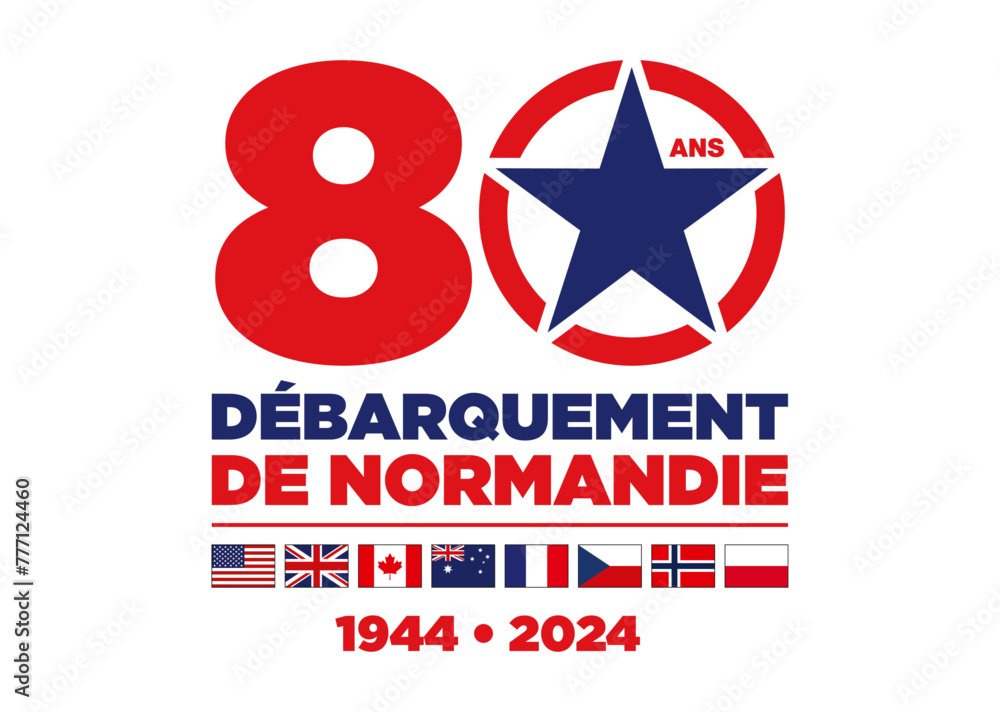 D-DAY 80TH ANNIVERSARY - Landings and Battle of Normandy - 1944-2024 ...