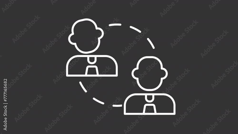 B2B ecommerce white line animation. Internet retail animated icon ...